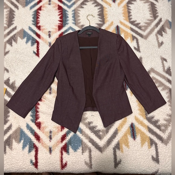 Express | Jackets & Coats | Burgundy Express Blazer | Poshmark